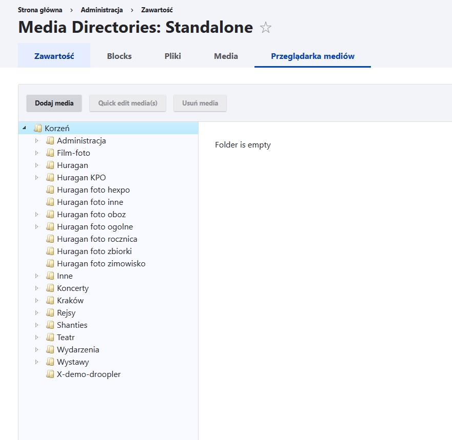 Drupal 10.1, php 8.2 Media module does not display directories. [#3388013] | Drupal.org